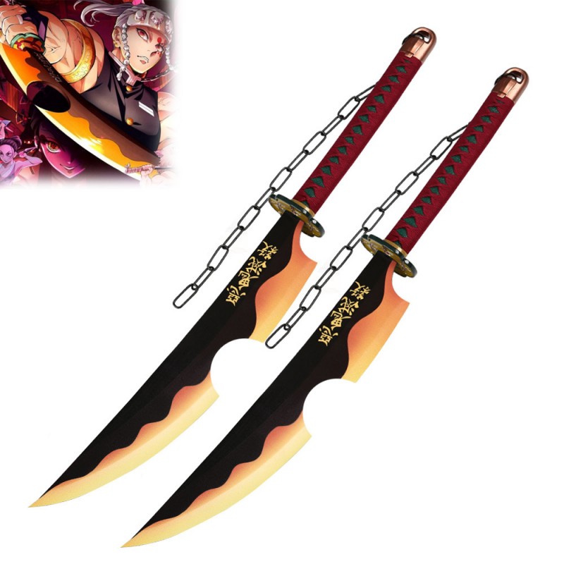 2 Twin Swords of Tengen Demon Slayer Collectible Replica 80cm
