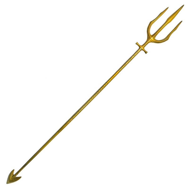 Aquaman Trident Life Size Gold Metal Collectible Reproduction 210cm