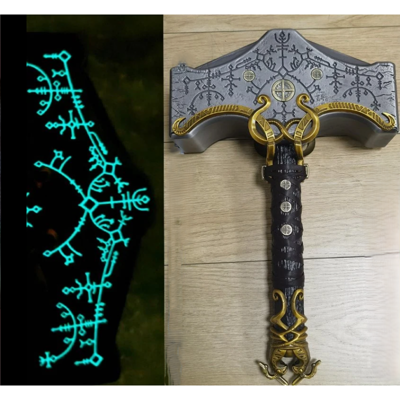 Marteau de Thor God of War Ragnarok Reproduction de collection 60cm